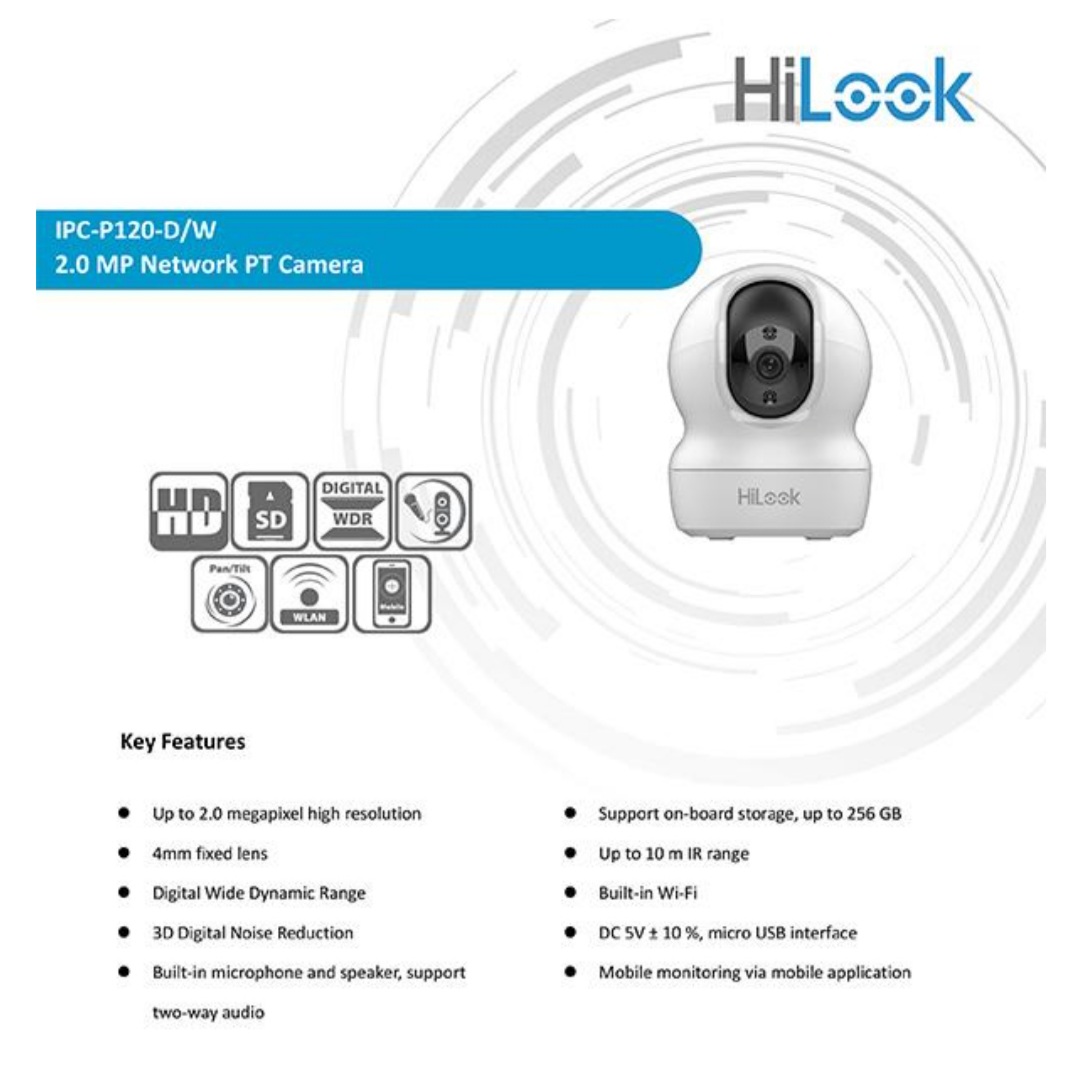 Hi Look Wi Fi Camera IPC-P120-D/W MASTER CCTV PONTIANAK | Master CCTV ...